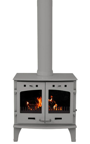 Carron 11kW SE Ash Grey Enamel Multi Fuel | Leeds Stove Center