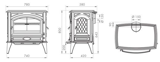 Dovre 760CB Woodburning Stove | Leeds Stove Centre