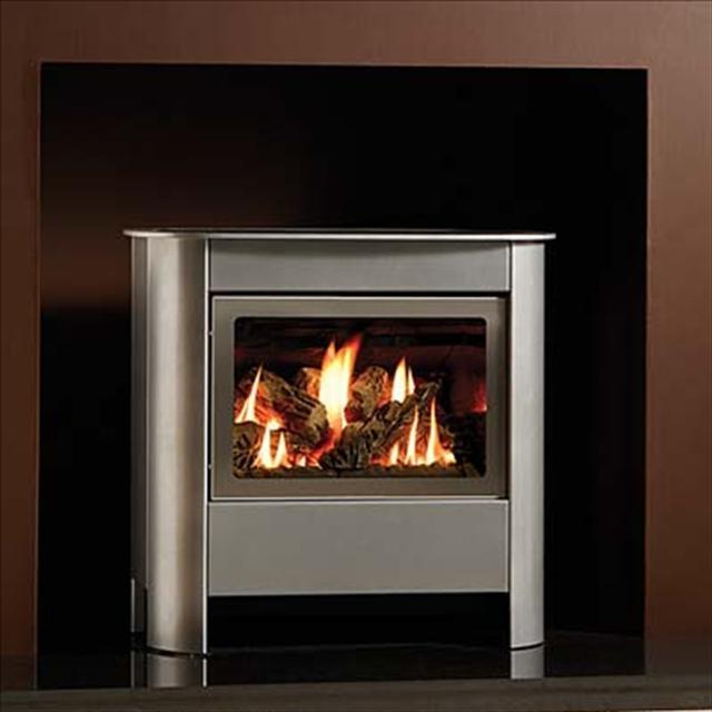 Gazco Small Steel Manhattan Gas Stove | Leeds Stove Centre