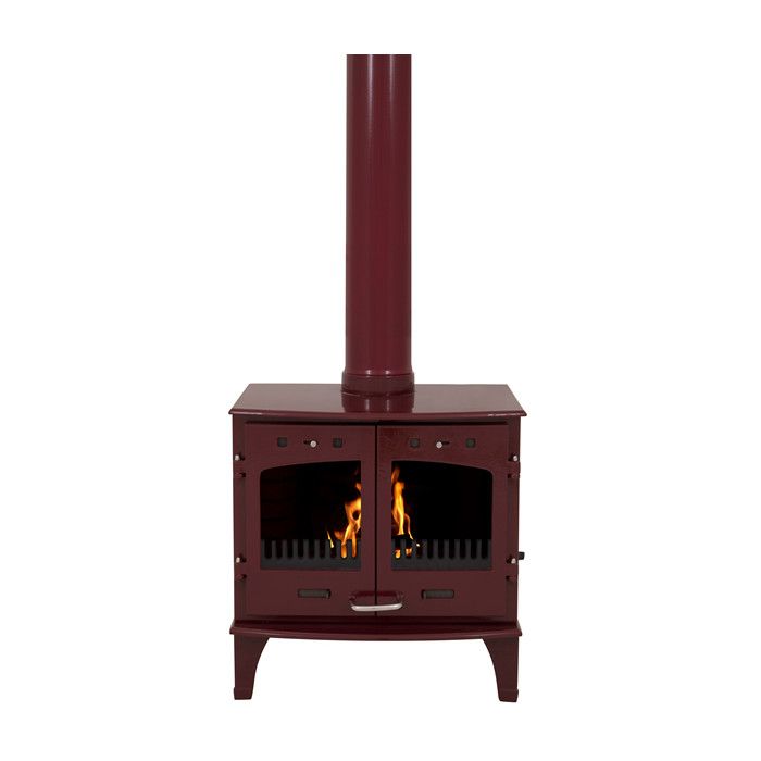 Carron 11kW SE Red Enamel Multi Fuel | Leeds Stove Center